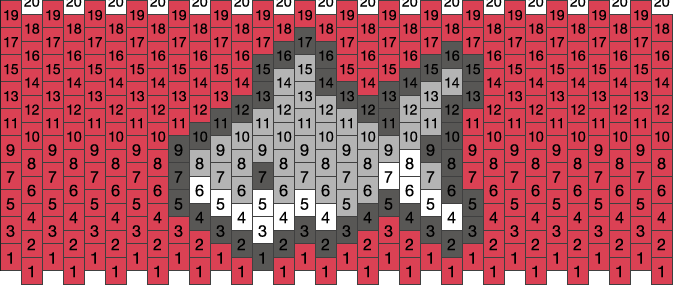 Shark Cuff 347 Pony Bead Patterns | Animals Kandi Patterns for Kandi Cuffs