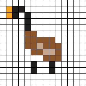 Goose Perler Perler Bead Pattern | Bead Sprites | Animals Fuse Bead ...