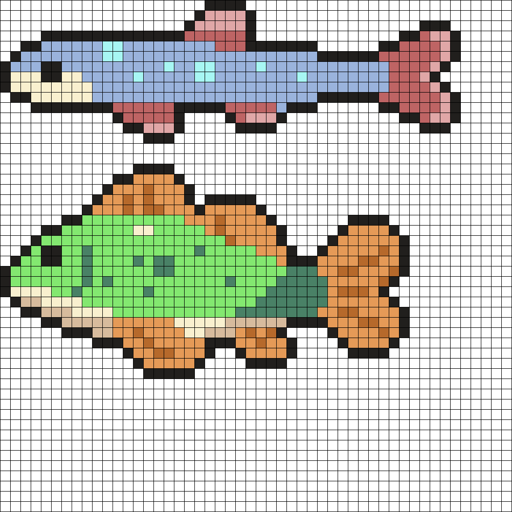 Fish Perler Charms Perler Bead Pattern | Bead Sprites | Animals Fuse ...