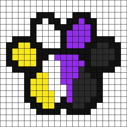Non-binary Paw Perler Bead Pattern | Bead Sprites | Animals Fuse Bead ...