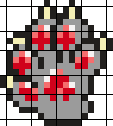 Paw Hand Perler Bead Pattern | Bead Sprites | Animals Fuse Bead Patterns