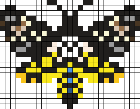 Death's Head Hawkmoth Perler Perler Bead Pattern | Bead Sprites ...