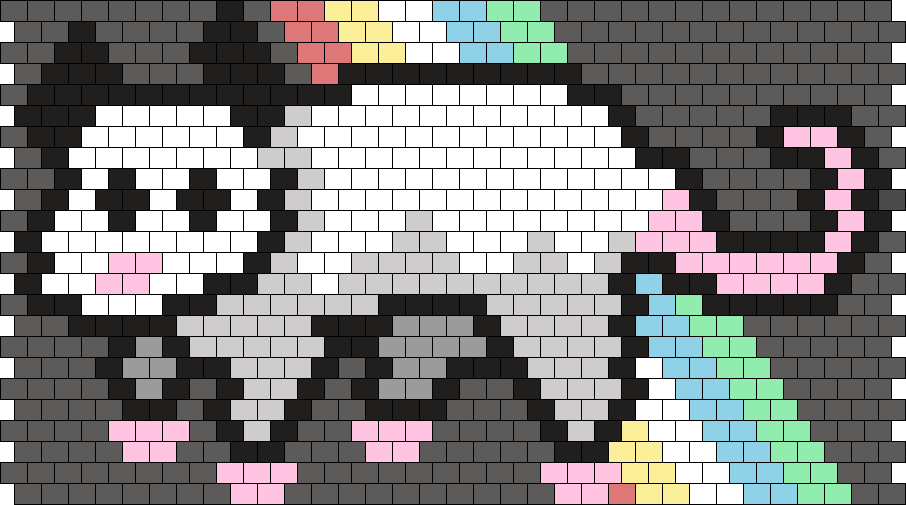 Disability Pride Possum Cuff Bead Pattern | Peyote Bead Patterns ...