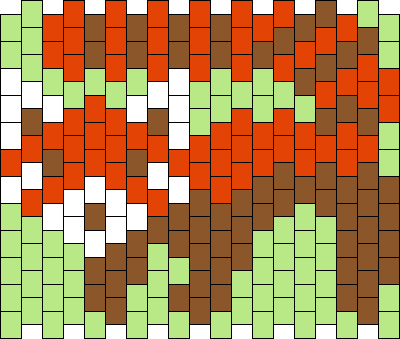 Red Panda Pony Bead Patterns | Animals Kandi Patterns for Kandi Cuffs