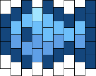 Blue Fish Pony Bead Patterns | Animals Kandi Patterns for Kandi Cuffs