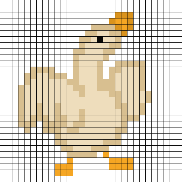 Silly Goose! Perler Bead Pattern | Bead Sprites | Animals Fuse Bead ...