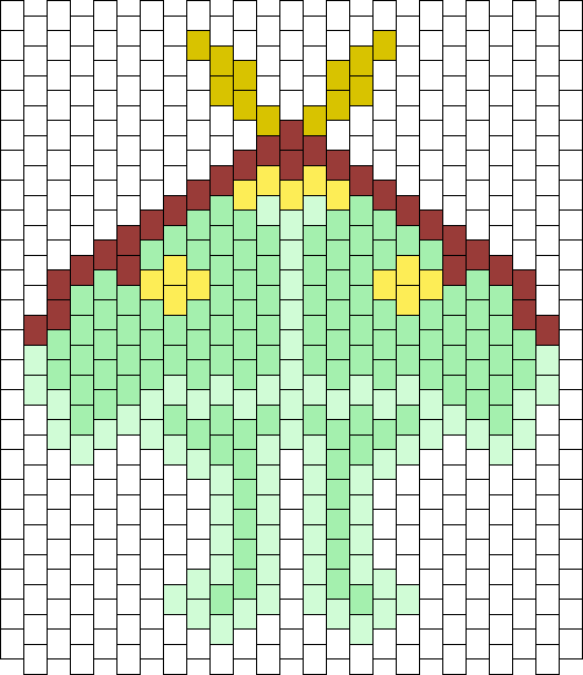 Luna Moth Charm Pony Bead Patterns | Animals Kandi Patterns for Kandi Cuffs