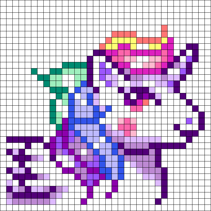 Unicorn Perler Perler Bead Pattern | Bead Sprites | Animals Fuse Bead ...