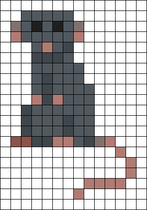 Cute Small Rat #2 Perler Bead Pattern | Bead Sprites | Animals Fuse ...