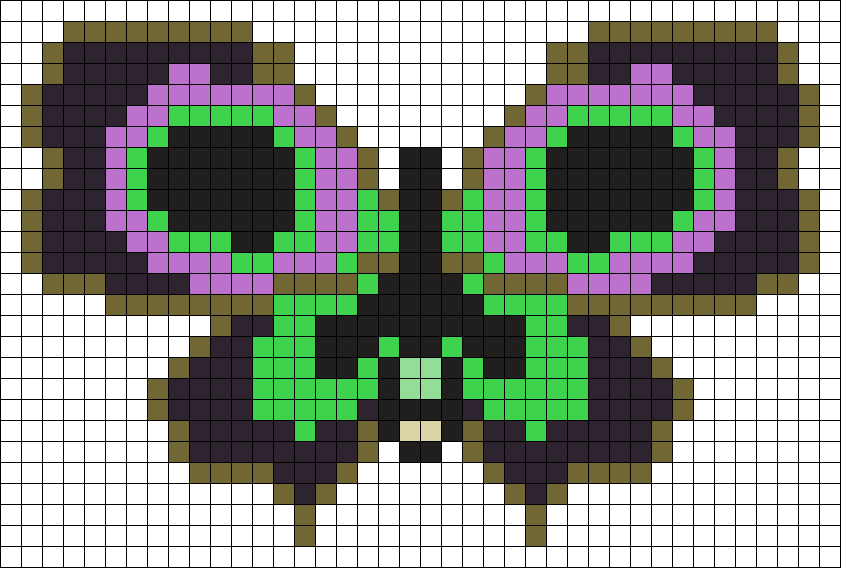 Arcane Butterfly Perler Bead Pattern | Bead Sprites | Animals Fuse Bead ...