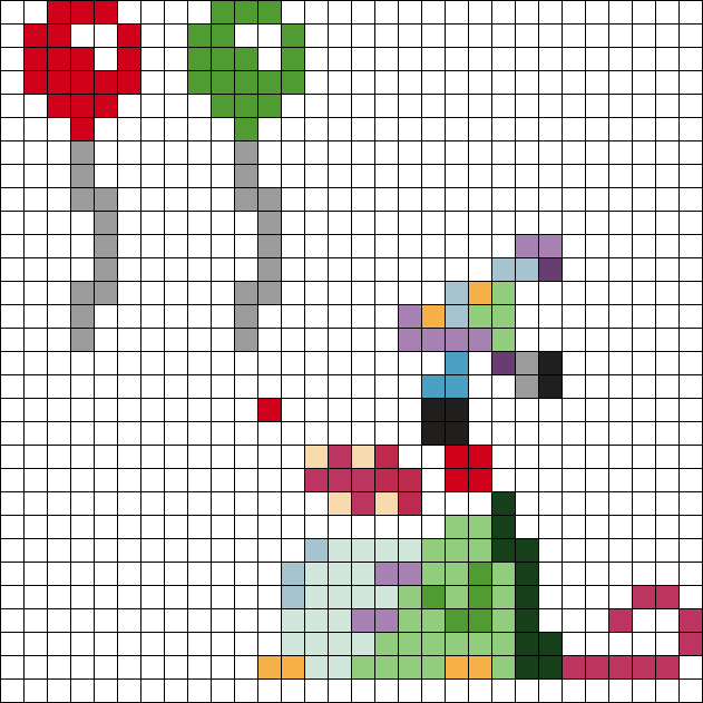 Clown Possum / Opossum Perler Bead Pattern | Bead Sprites | Animals ...