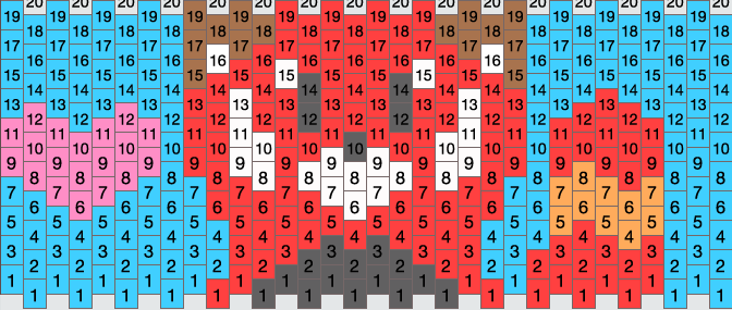 Red Panda Pony Bead Patterns | Animals Kandi Patterns for Kandi Cuffs