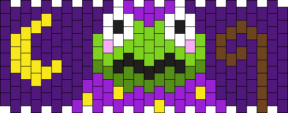 Frog Wizard :3 Pony Bead Patterns | Animals Kandi Patterns for Kandi Cuffs