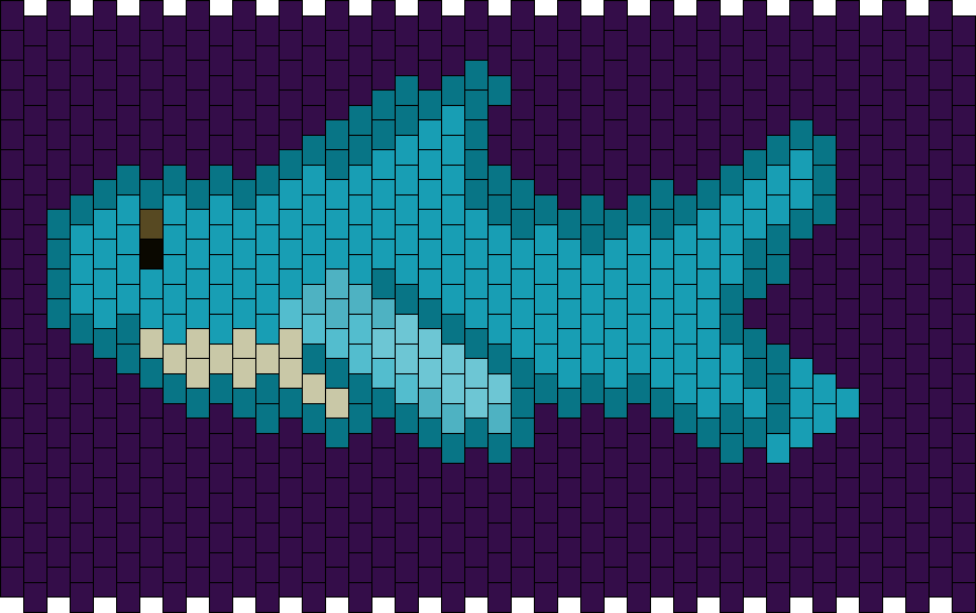 Blahaj :3 Pony Bead Patterns | Animals Kandi Patterns for Kandi Cuffs
