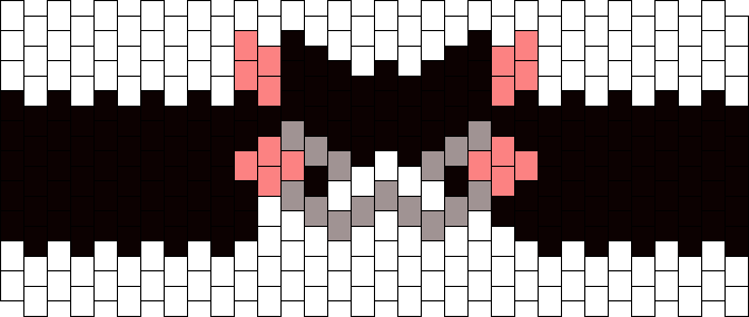 :3 Black Kitty Cuff! (multi Stitch) Pony Bead Patterns | Animals Kandi ...