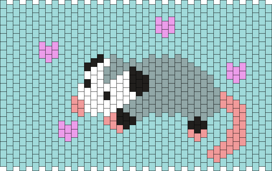42 X 20 XL Cuff Pony Bead Patterns | Animals Kandi Patterns for Kandi Cuffs