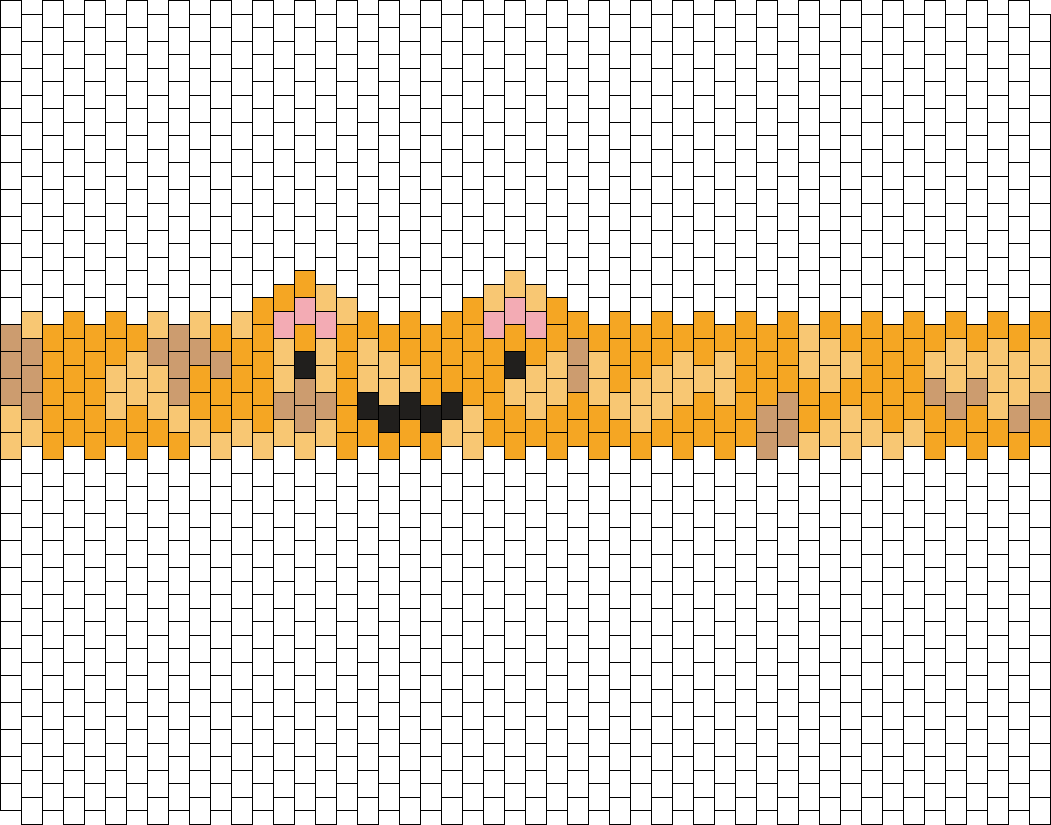 Orange Flavored Cat Pony Bead Patterns | Animals Kandi Patterns for ...