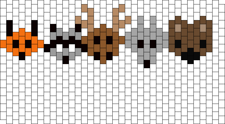 Forest Animal Cuff Pony Bead Patterns | Animals Kandi Patterns for ...