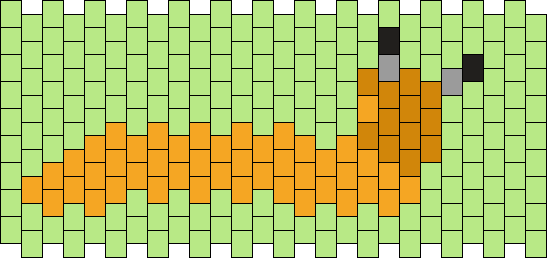 Red Slug Pony Bead Patterns | Animals Kandi Patterns for Kandi Cuffs