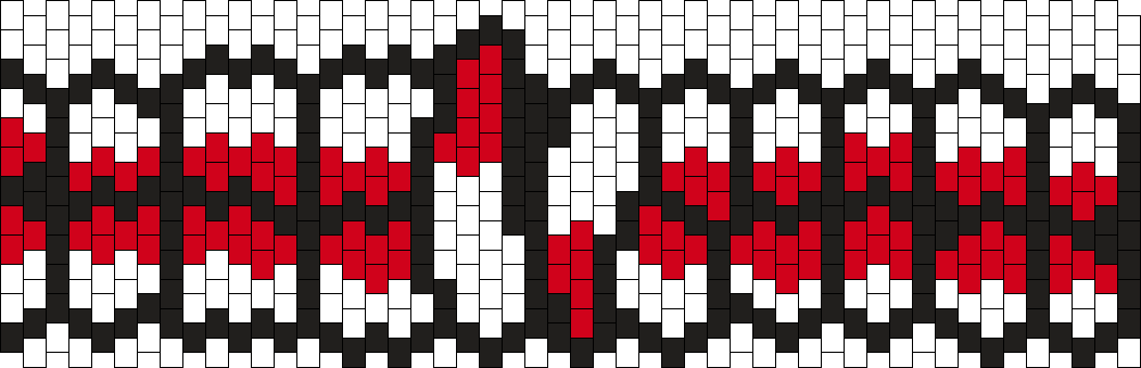 Bloody Teeth Corset Left Side Pony Bead Patterns | Animals Kandi ...