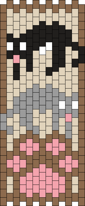 Scared Kitty Cat Panel Pony Bead Patterns | Animals Kandi Patterns for ...