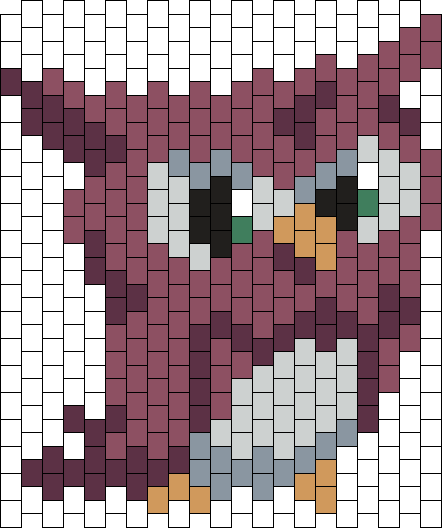 Animal Jam Owl Tapestry (Request) Pony Bead Patterns | Animals Kandi ...