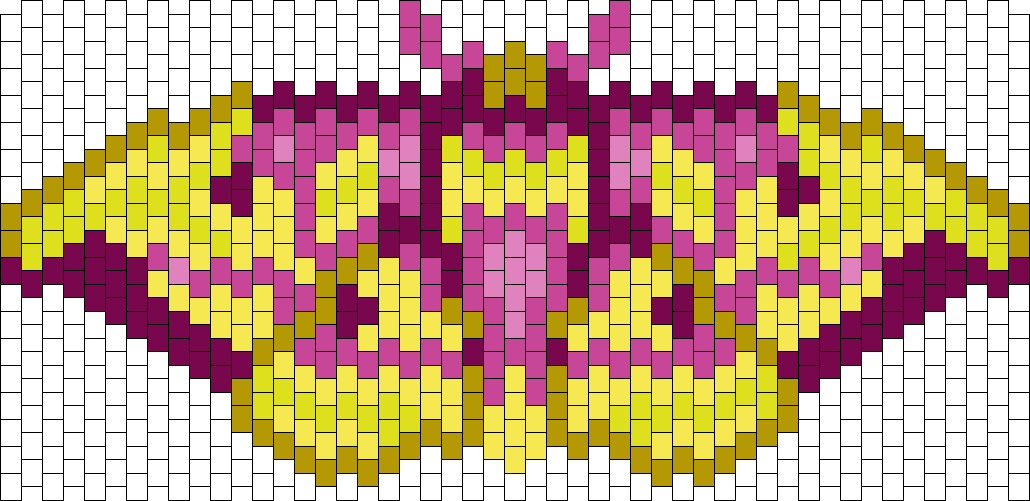 Imperial Moth 3 Pony Bead Patterns | Animals Kandi Patterns for Kandi Cuffs