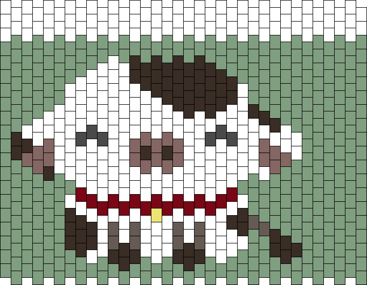 Chibi Cow Cuff Pony Bead Patterns | Animals Kandi Patterns for Kandi Cuffs