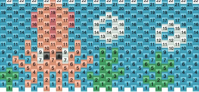 Squid Pony Bead Patterns | Animals Kandi Patterns for Kandi Cuffs