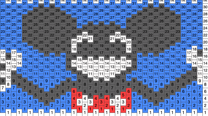 MickeyMau5 Pony Bead Patterns | Characters Kandi Patterns for Kandi Cuffs