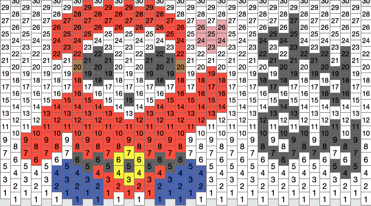 Shy Guy Pony Bead Patterns | Characters Kandi Patterns for Kandi Cuffs