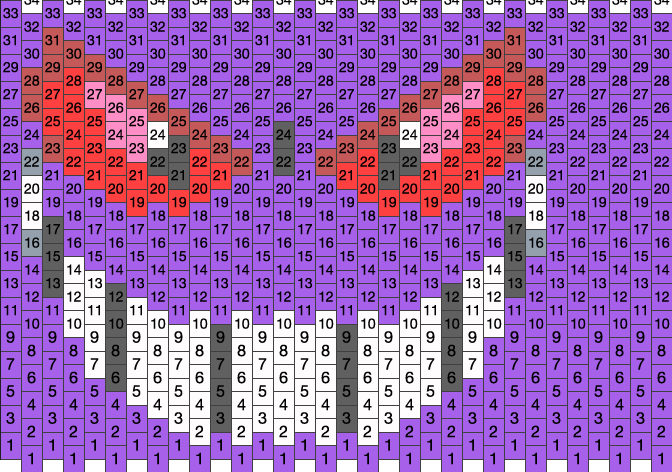 Big Gengar Face Pony Bead Patterns | Characters Kandi Patterns for ...