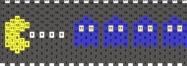 Pacman Kandi Pony Bead Patterns | Characters Kandi Patterns for Kandi Cuffs