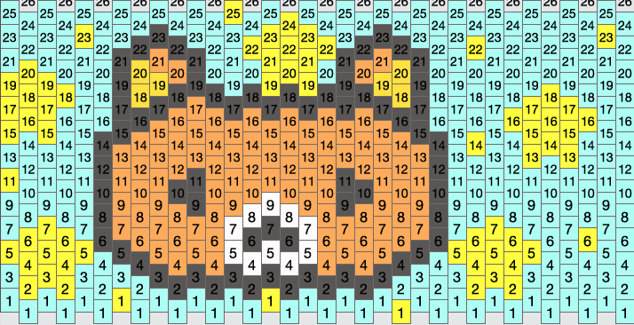 Rilakkuma Star Cuff Pony Bead Patterns | Characters Kandi Patterns for ...