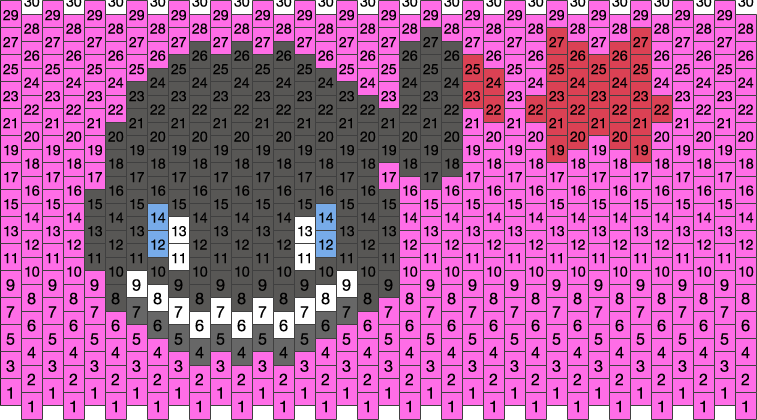 Dark Chao Pony Bead Patterns | Characters Kandi Patterns for Kandi Cuffs