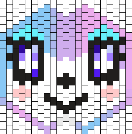 Judy Mask Pony Bead Patterns | Characters Kandi Patterns for Kandi Cuffs