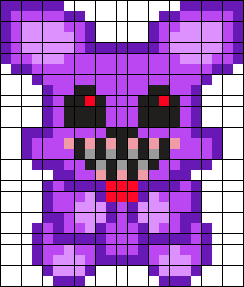 Old Nightmare Bonnie Plush Perler Bead Pattern | Bead Sprites ...