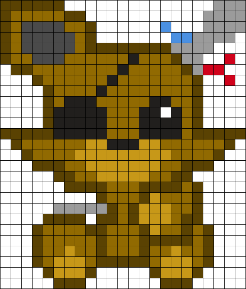 Phantom Foxy Plush Perler Bead Pattern | Bead Sprites | Characters Fuse ...