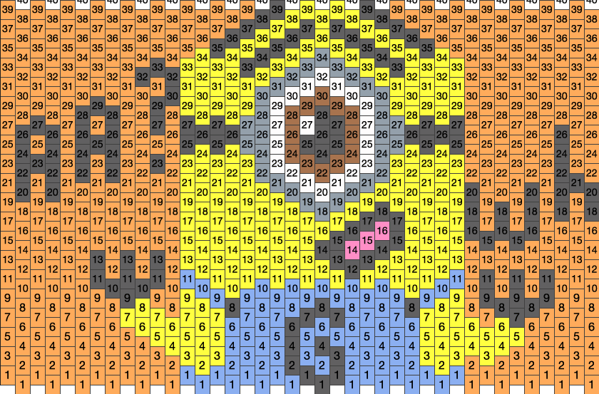 Minion Whaa Pony Bead Patterns | Characters Kandi Patterns for Kandi Cuffs