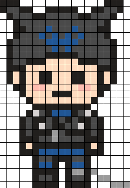 Ryoma Hoshi Perler Bead Pattern | Bead Sprites | Characters Fuse Bead ...