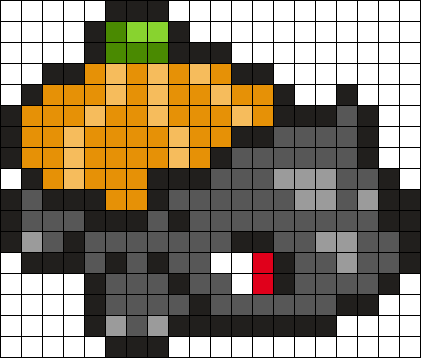 Halloween Bulbasaur Perler Bead Pattern | Bead Sprites | Characters ...