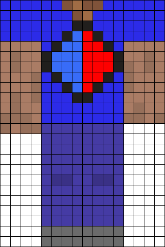 Vikkstar Mc Skin Body Perler Bead Pattern | Bead Sprites | Characters ...
