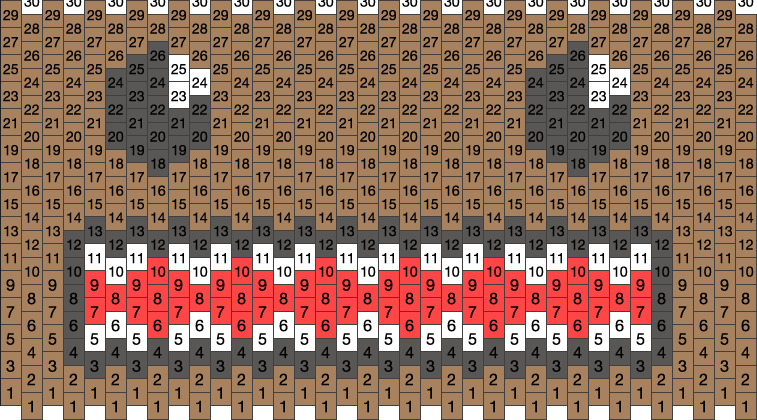 Domo-Kun Pony Bead Patterns | Characters Kandi Patterns for Kandi Cuffs