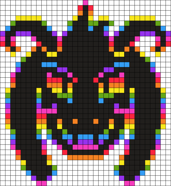Asriel Dreemurr (God Of Hyperdeath Fight) Rainbow Perler Bead Pattern ...