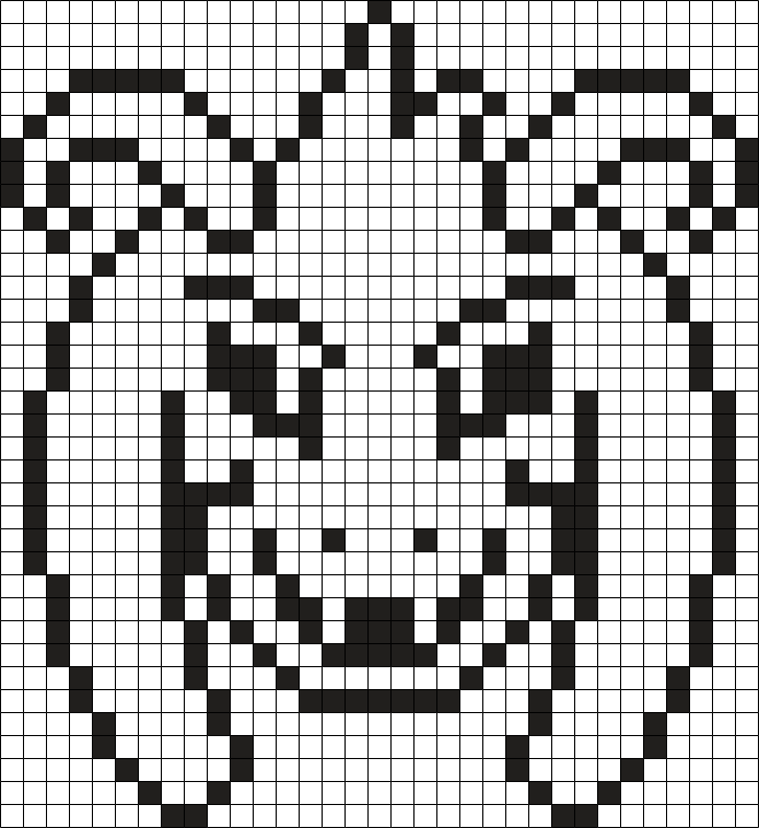 Asriel Dreemurr (God Of Hyperdeath Fight) B&W Perler Bead Pattern ...