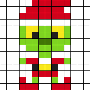 Tiny Grinch Perler Bead Pattern | Bead Sprites | Characters Fuse Bead ...
