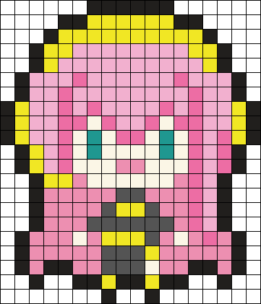 Megurine Luka Vocaloid Perler Bead Pattern | Bead Sprites | Characters ...