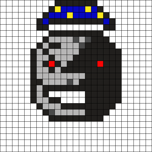 Moondrop (FNAF Security Breach) Perler Bead Pattern | Bead Sprites ...