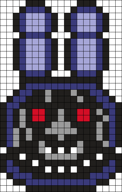 Withered Bonnie FNAF2 19 X 30 Perler Bead Pattern | Bead Sprites ...