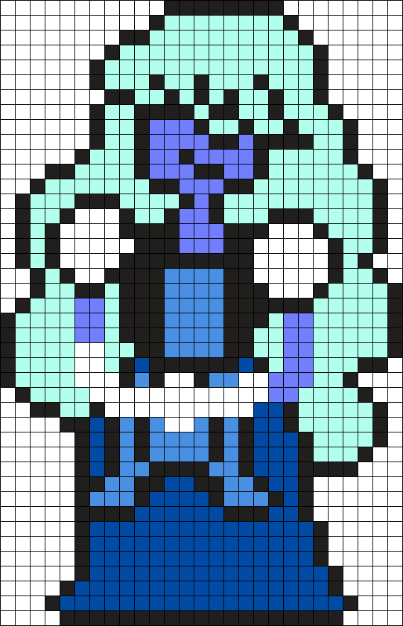 Sapphire Steven Universe Perler Bead Pattern | Bead Sprites ...